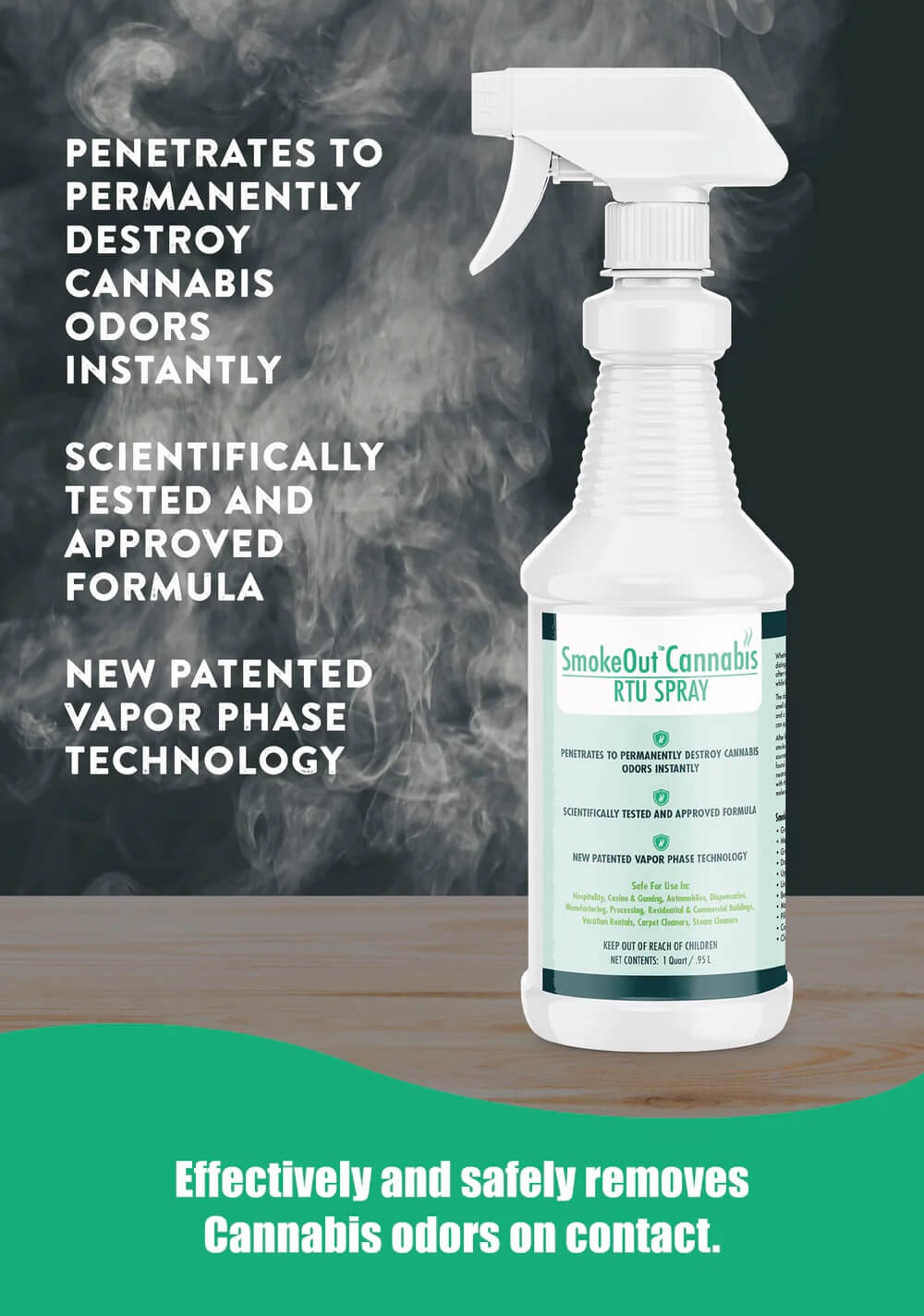 SmokeOut® Cannabis RTU Spray 32 oz | Cannabis Odor Eliminator – Odor ...